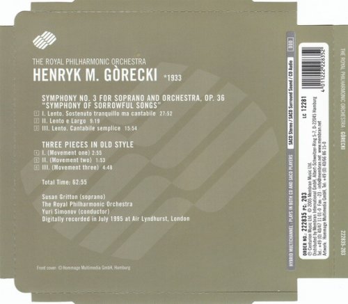 Royal Philharmonic Orchestra, Yuri Simonov, Susan Gritton - Górecki ...