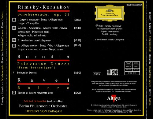 Berlim Philharmonic Orchestra, Karajan; Michel Schwalbe - Rimsky ...